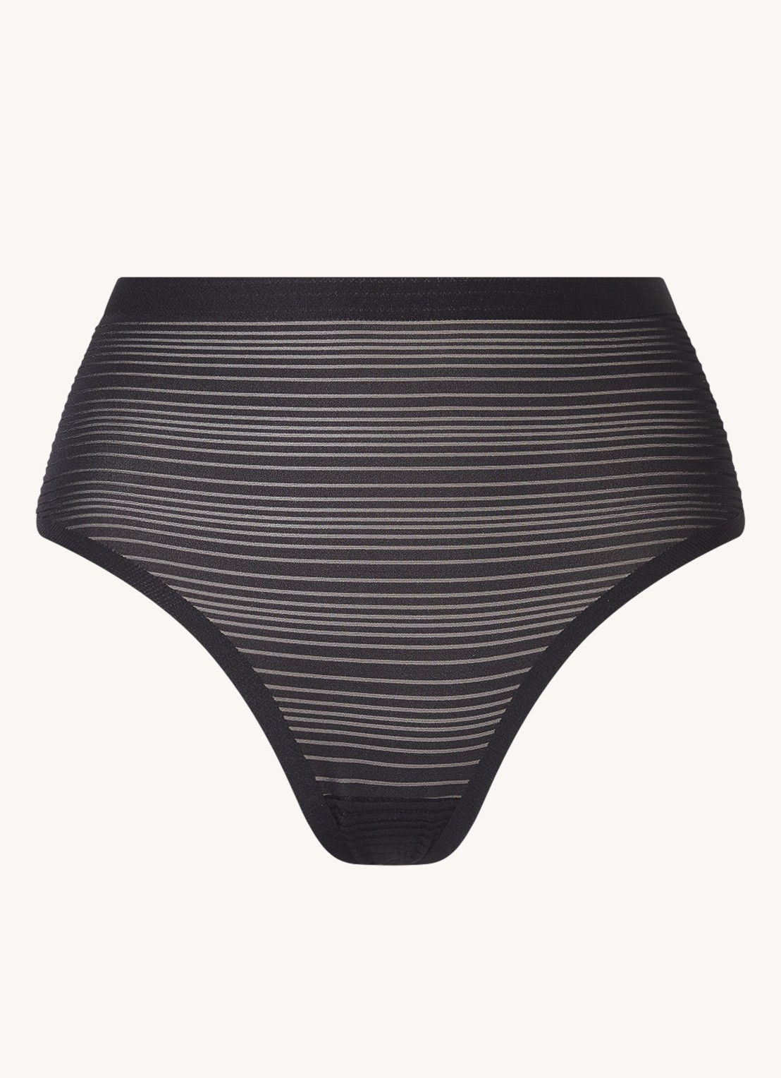 Chantelle High waisted string met streepprint • Zwart • de Bijenkorf