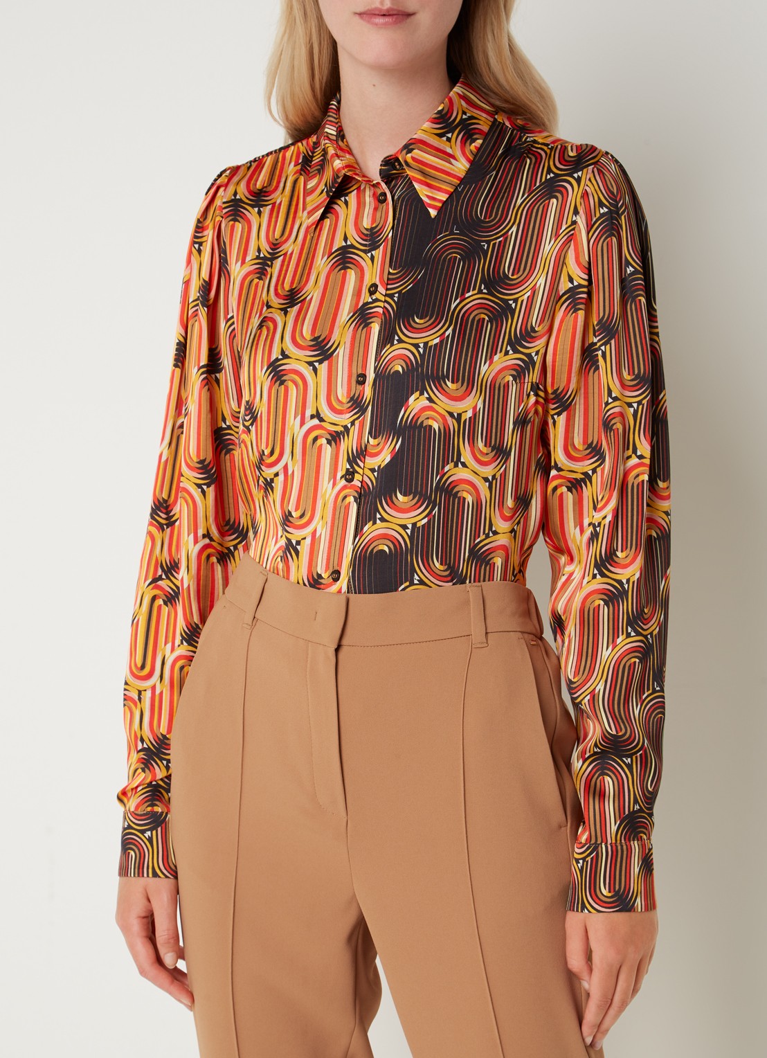 Claudia Sträter Blouse met grafische print • Oranje • de Bijenkorf
