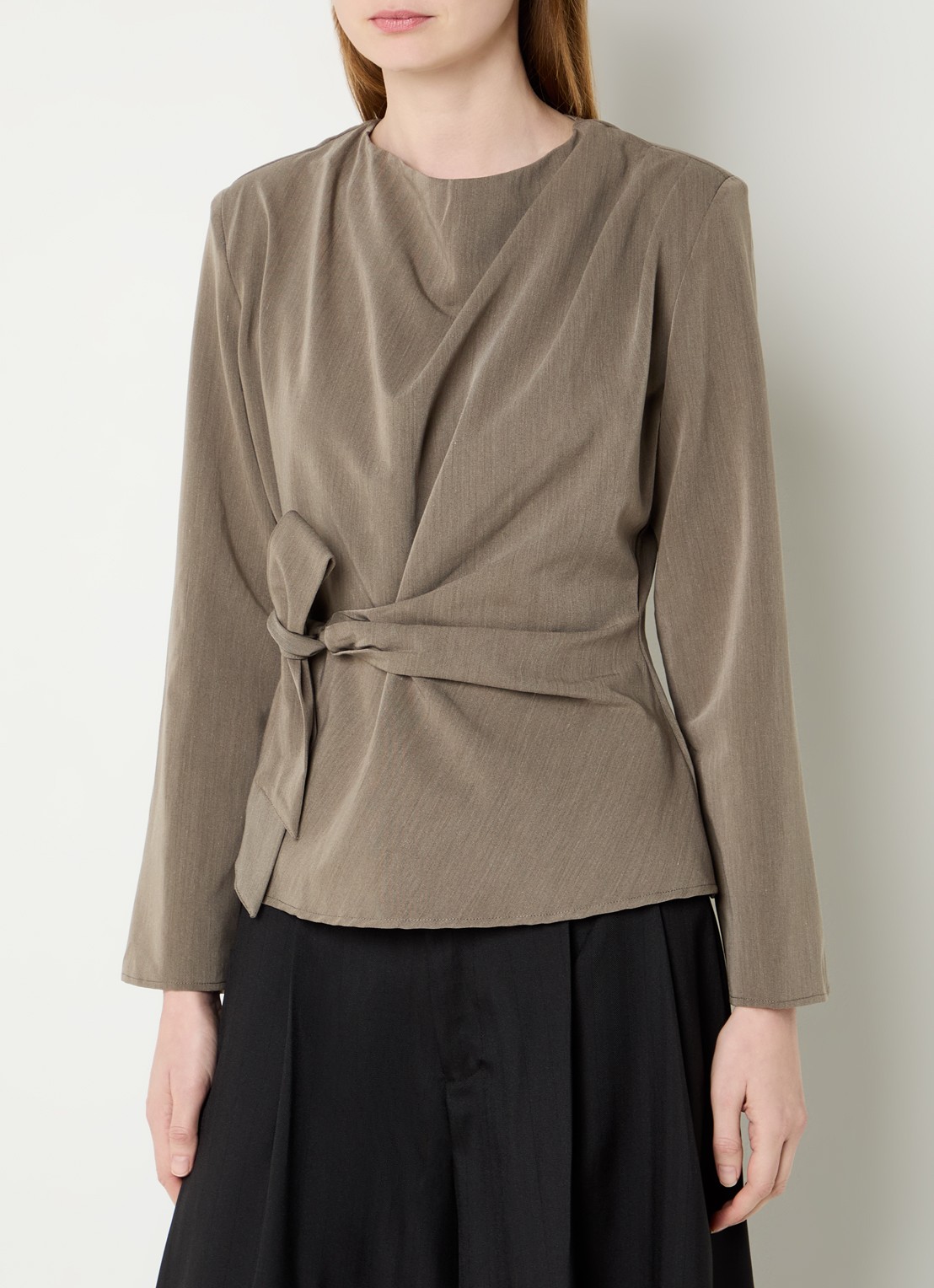 Co'Couture Tenga tuniek met strikceintuur • Lichtbruin • de Bijenkorf