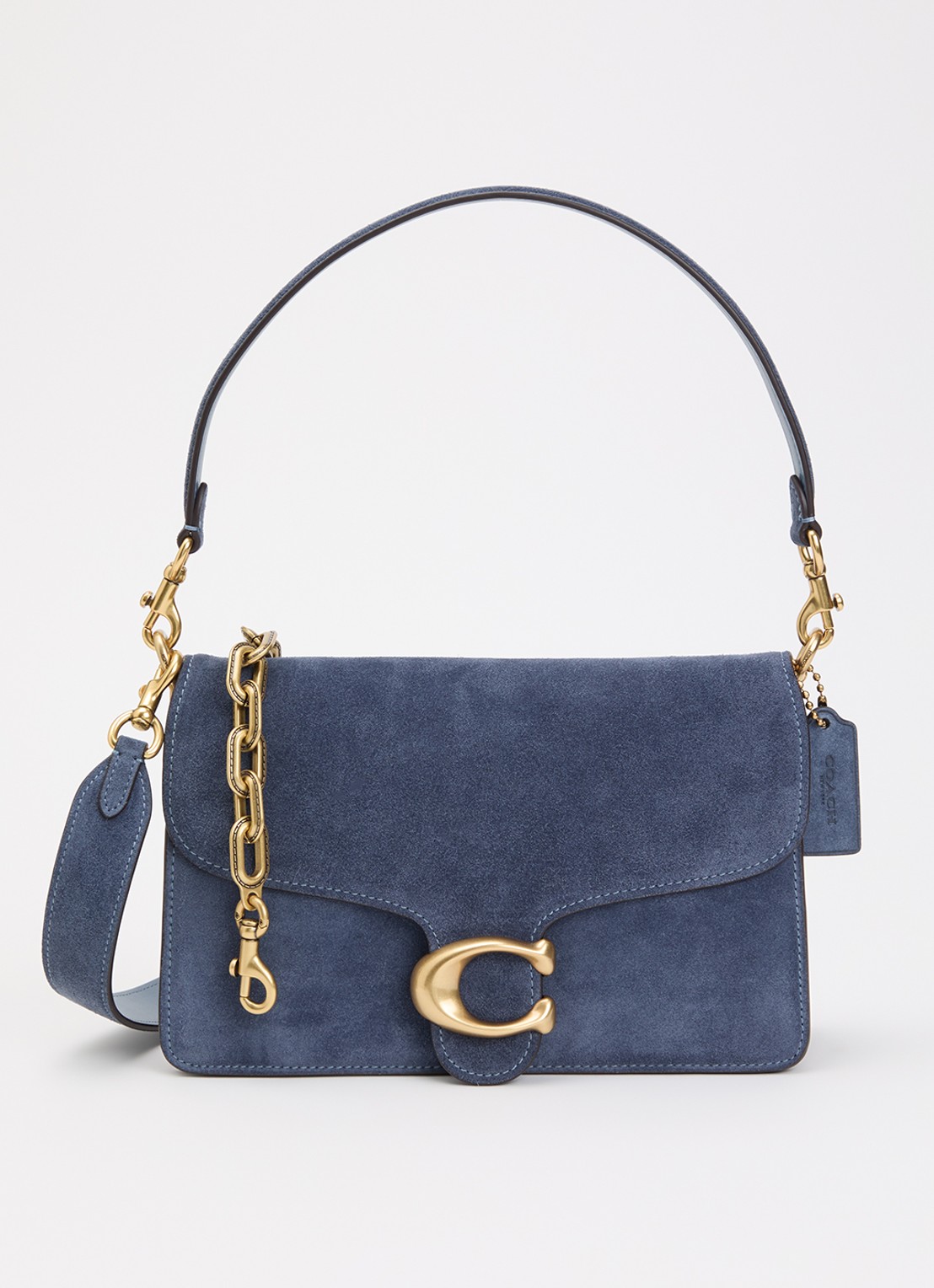 Coach Chain Tabby schoudertas van suède • Kobaltblauw • de Bijenkorf