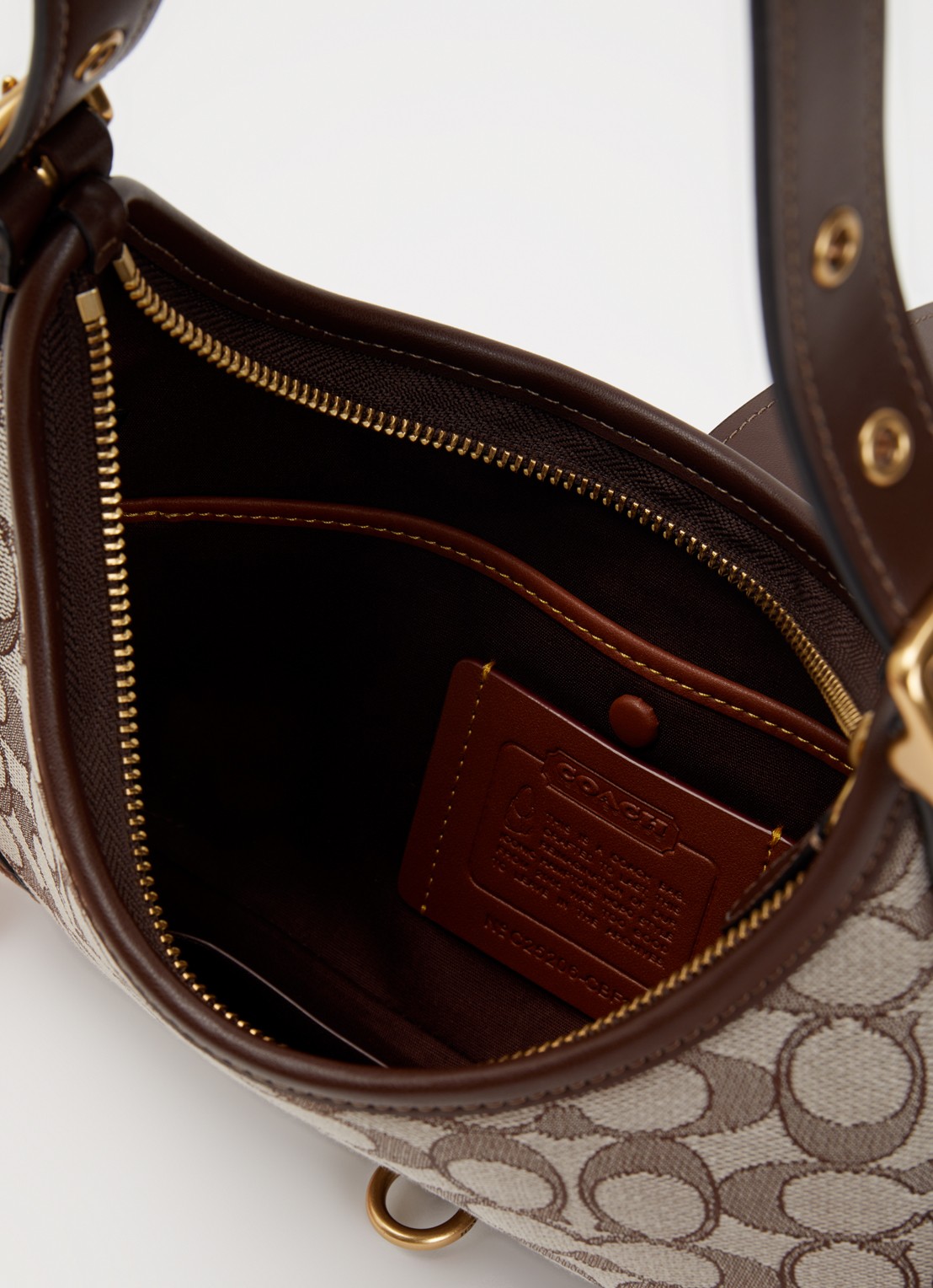 Coach Hamptons schoudertas met logoprint en details van leer ...