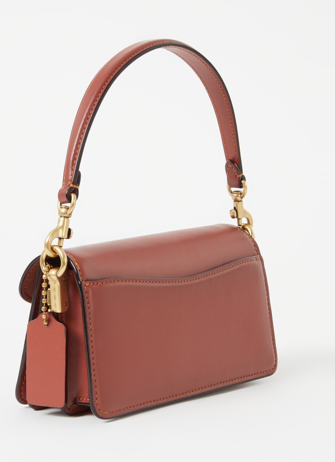 Coach Tabby 20 schoudertas van leer met logoprint • Bruin • de Bijenkorf