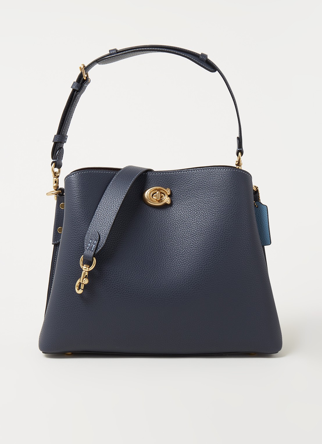 Coach Willow schoudertas van leer • Blauw • de Bijenkorf