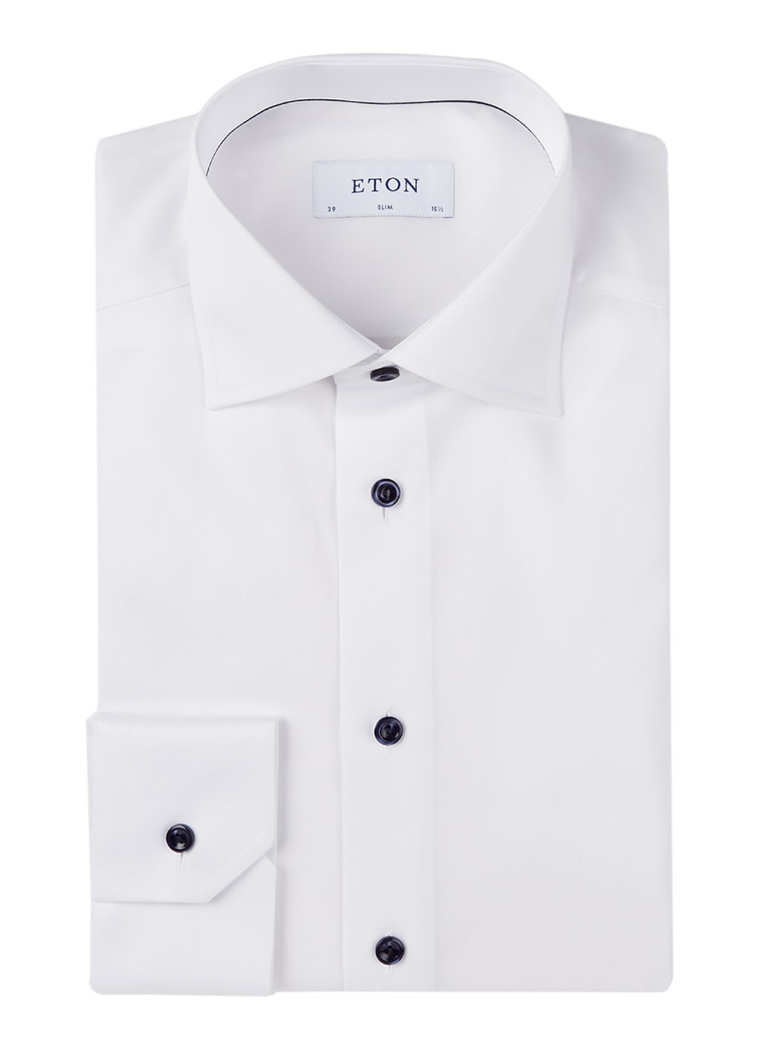 Eton Slim fit overhemd van katoen • Wit • de Bijenkorf