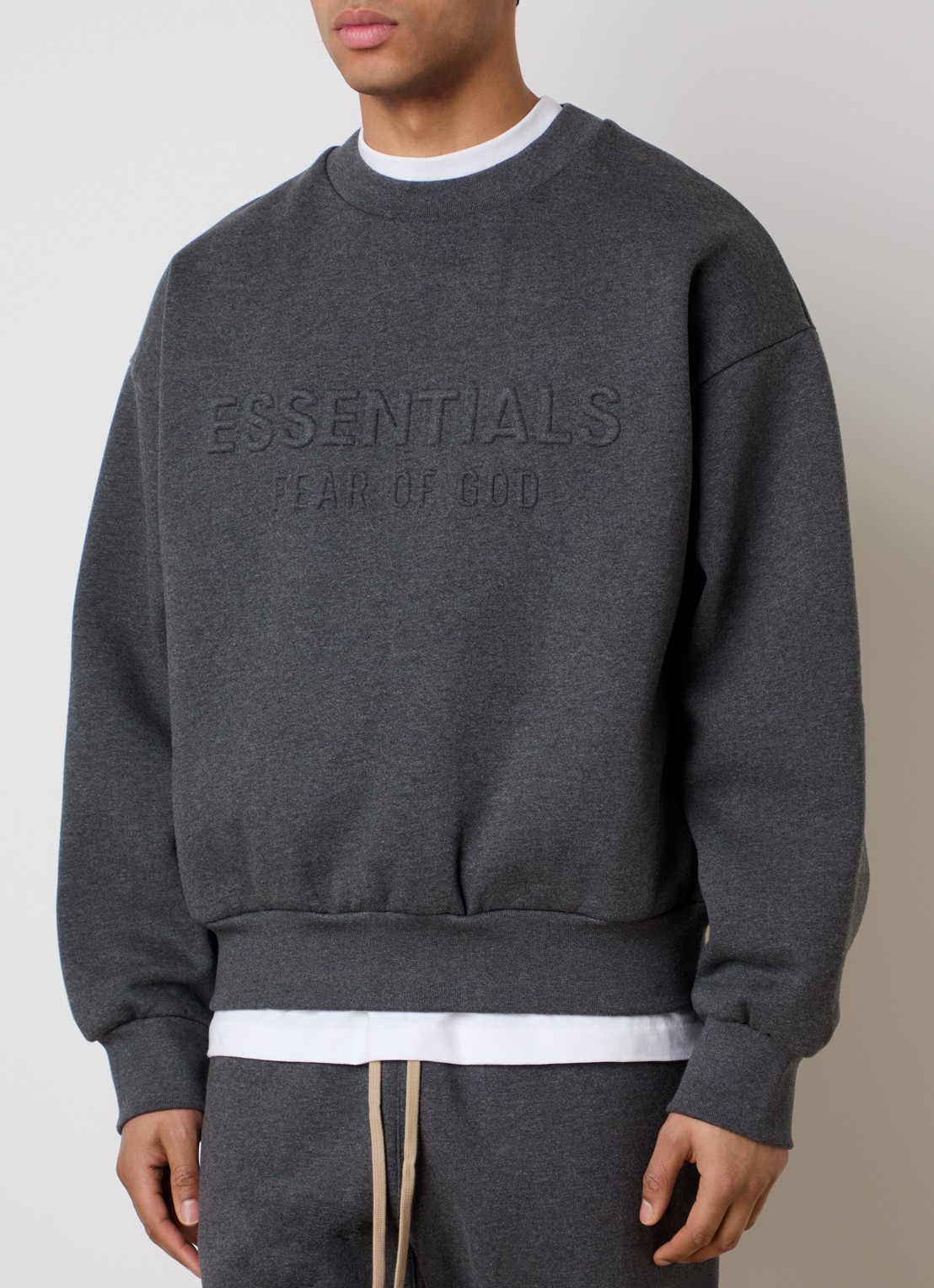 Fear of God Essentials HO25 Classic sweater met 3D logoprint ...