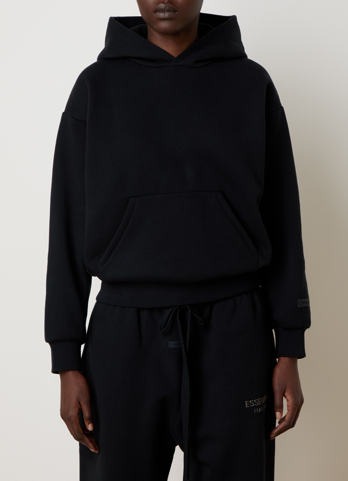 Fear of God Essentials Hoodie met gemêleerd dessin • Zwart • de Bijenkorf