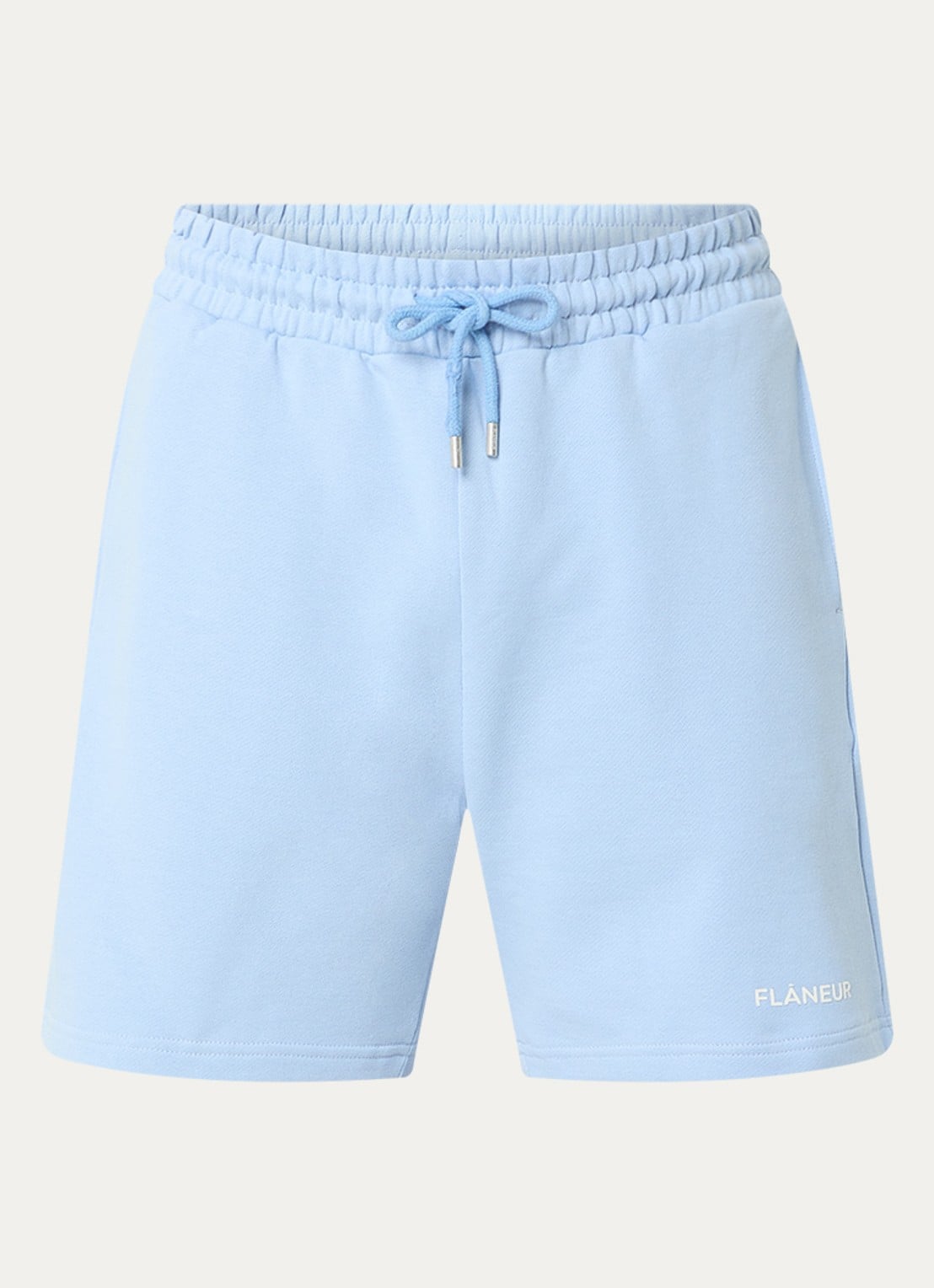 FLÂNEUR Straight fit korte broek met logo • Lichtblauw • de Bijenkorf