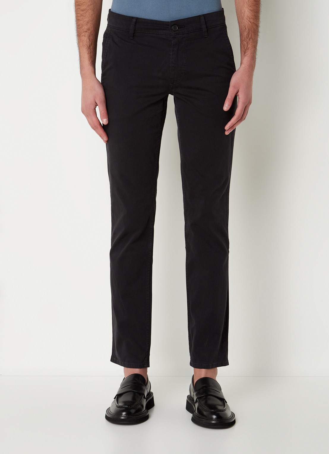 HUGO BOSS Schino slim fit chino met steekzakken en stretch • Zwart • de ...