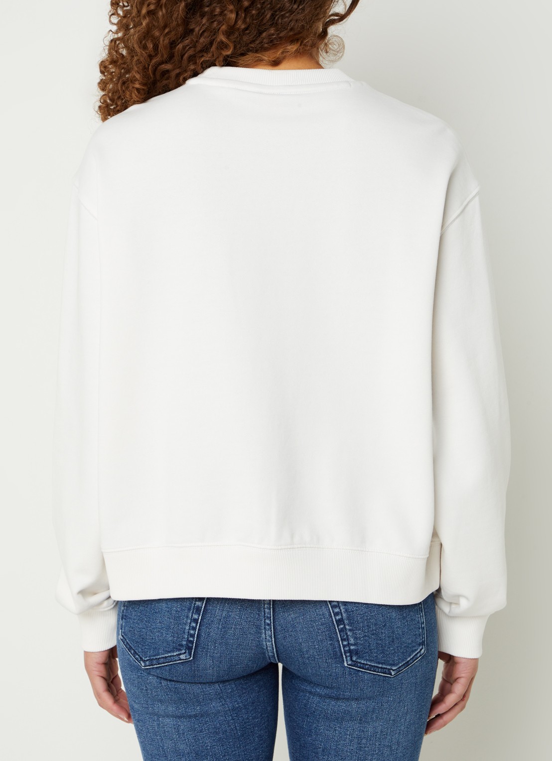 HUGO Deroxina sweater met print en verwassen afwerking • Beige • de ...