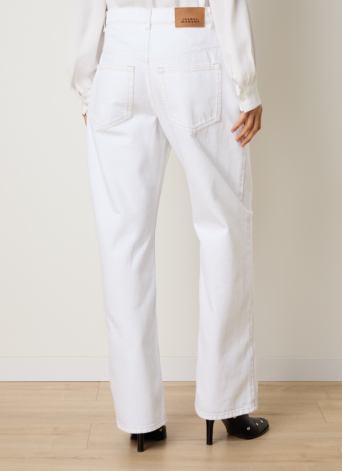 Isabel Marant Dromie high waist straight leg jeans met gekleurde ...
