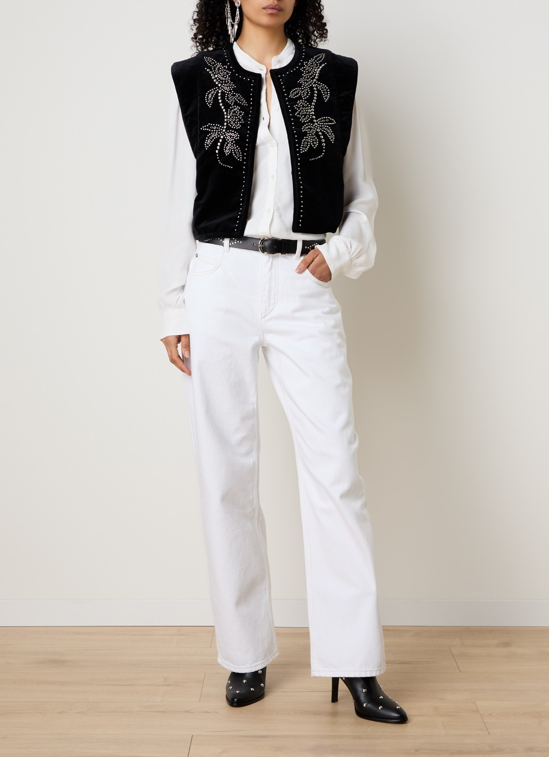 Isabel Marant Dromie high waist straight leg jeans met gekleurde ...