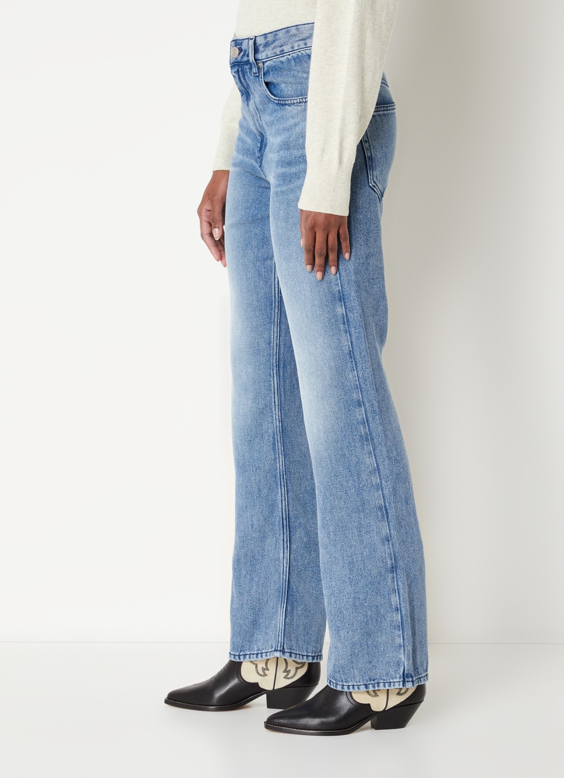Isabel Marant High waist flared fit jeans van lyocell met medium ...