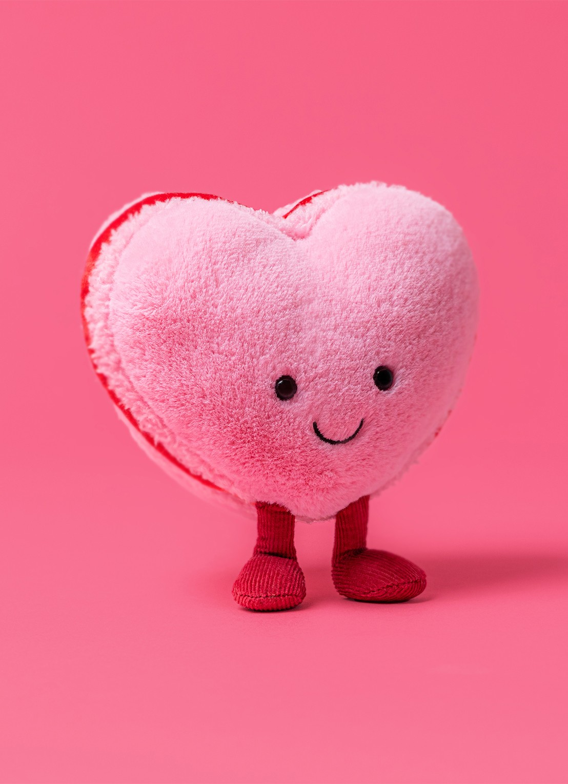 Jellycat Amuseables macaron hart knuffel 10 cm • Roze • de Bijenkorf