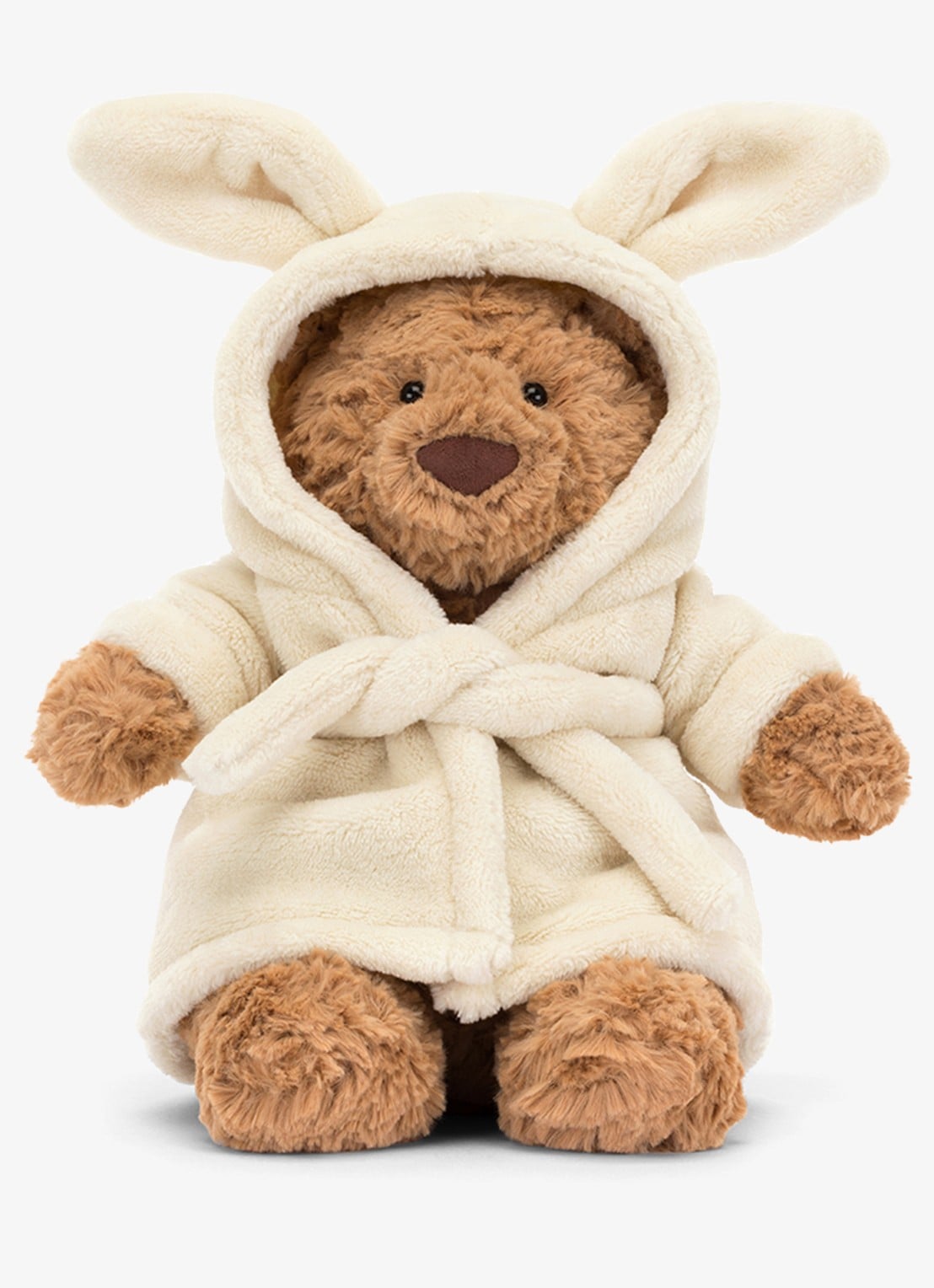 Jellycat Bartholomew Bear Bathrobe Outfit knuffel 26 cm • Donkerbeige ...