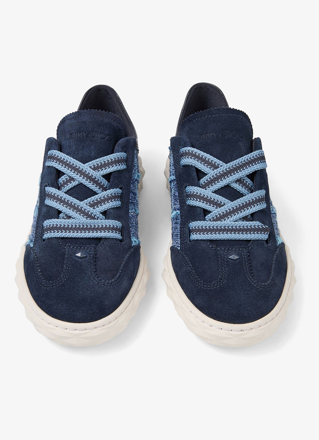 Jimmy Choo Diamond Light Flex/F sneaker van leer • Donkerblauw • de ...