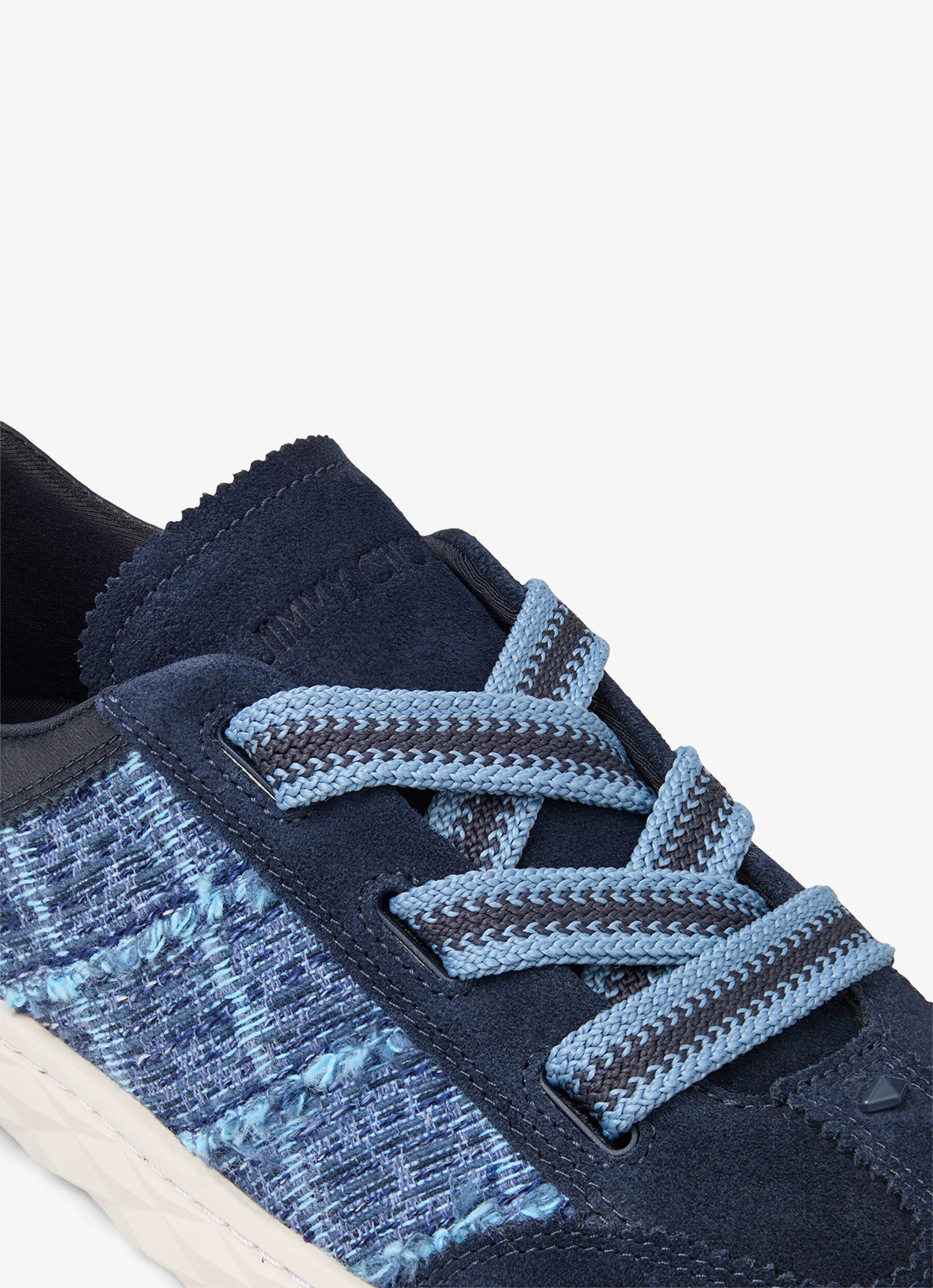 Jimmy Choo Diamond Light Flex/F sneaker van leer • Donkerblauw • de ...