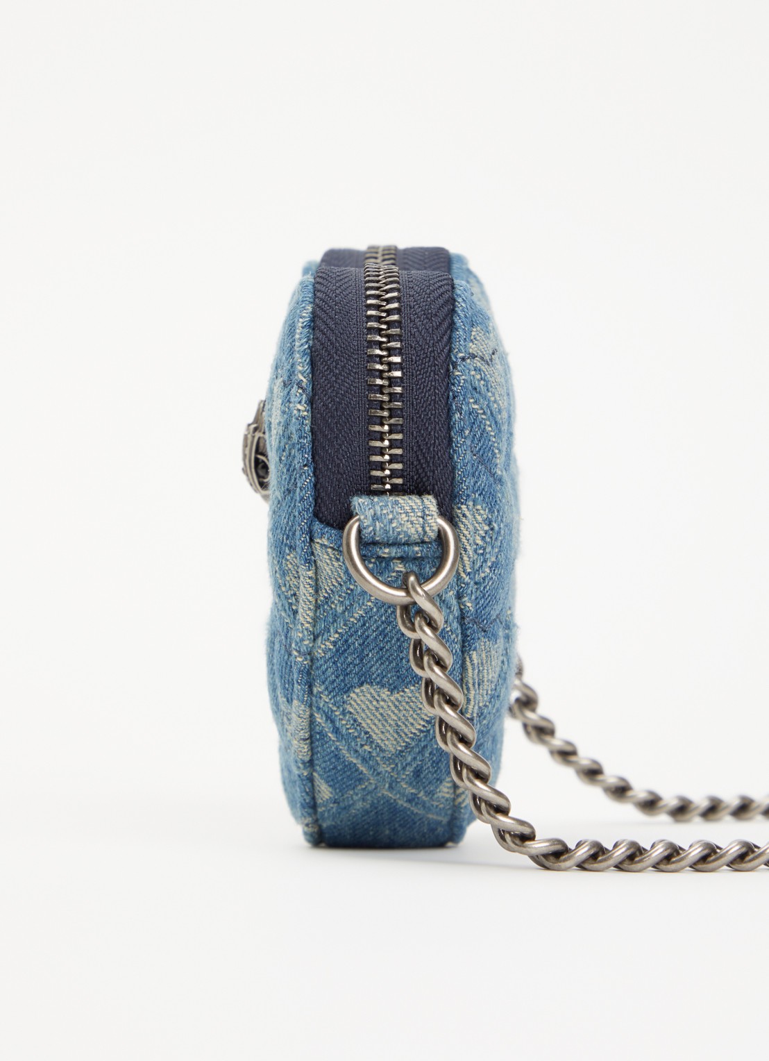 Kurt Geiger Micro Heart crossbodytas van denim met strass • Indigo • de ...