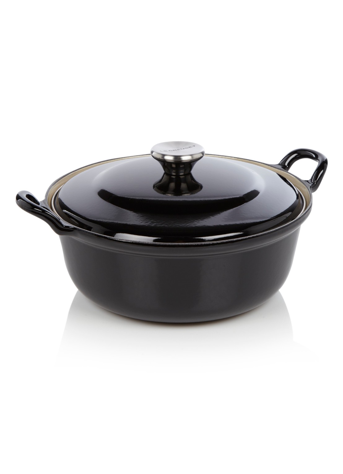 Le Creuset Faitout braad-/stoofpan Ø24 cm • Ebbenzwart / zwart • de ...