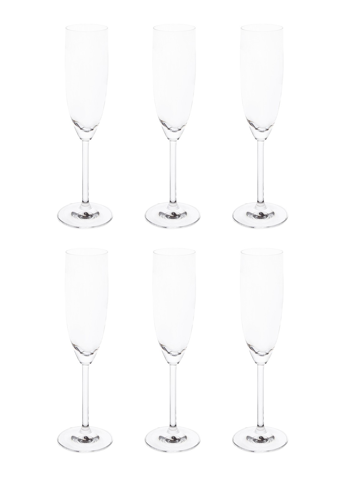 Leonardo Daily champagneglas set van 6 • Transparant • de Bijenkorf