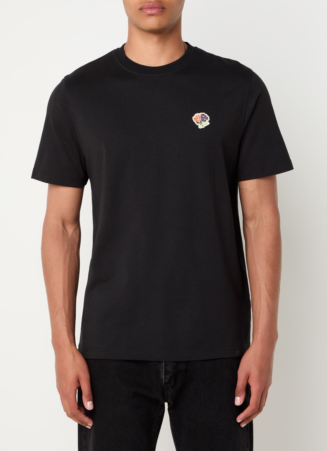 Les Deux Felipe T-shirt met logoborduring • Zwart • de Bijenkorf