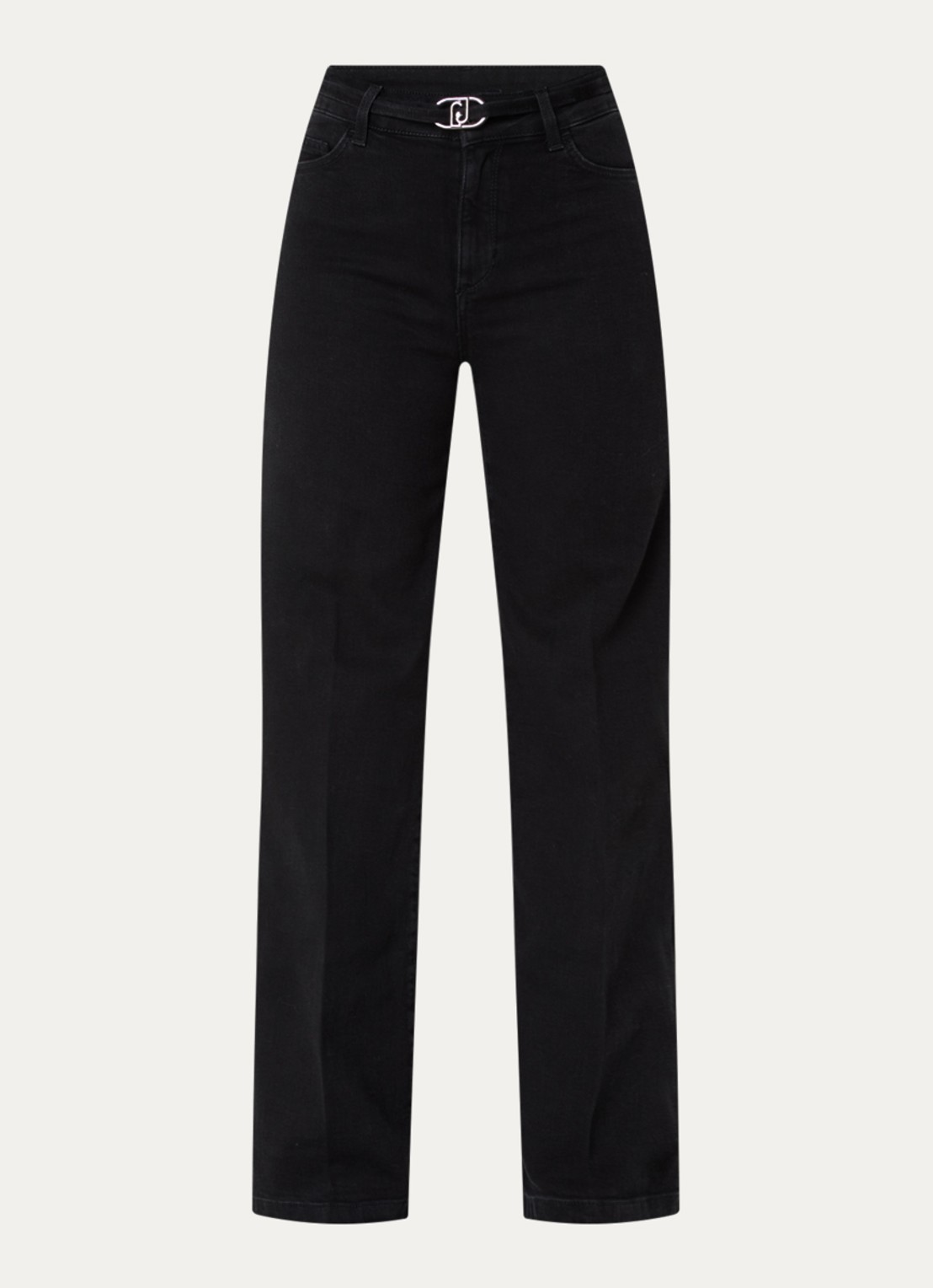 Liu Jo High waist flared fit jeans met gekleurde wassing • Zwart • de ...
