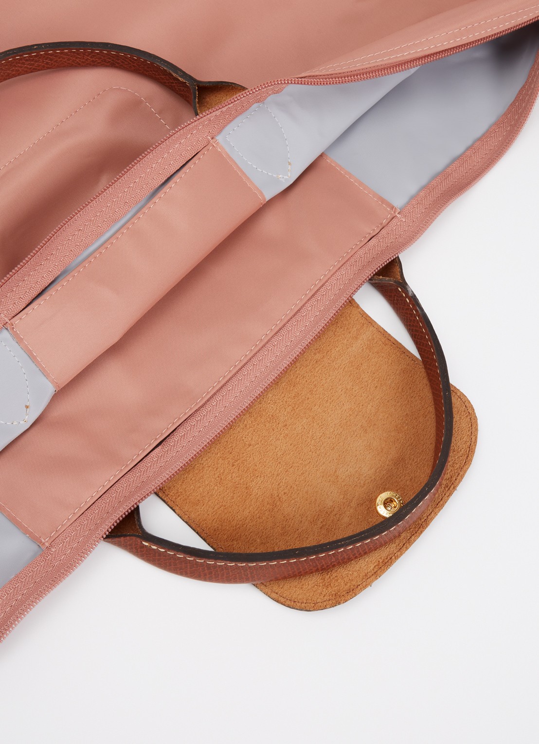 Longchamp Le Pliage Original reistas L met leren details • Oudroze • de ...