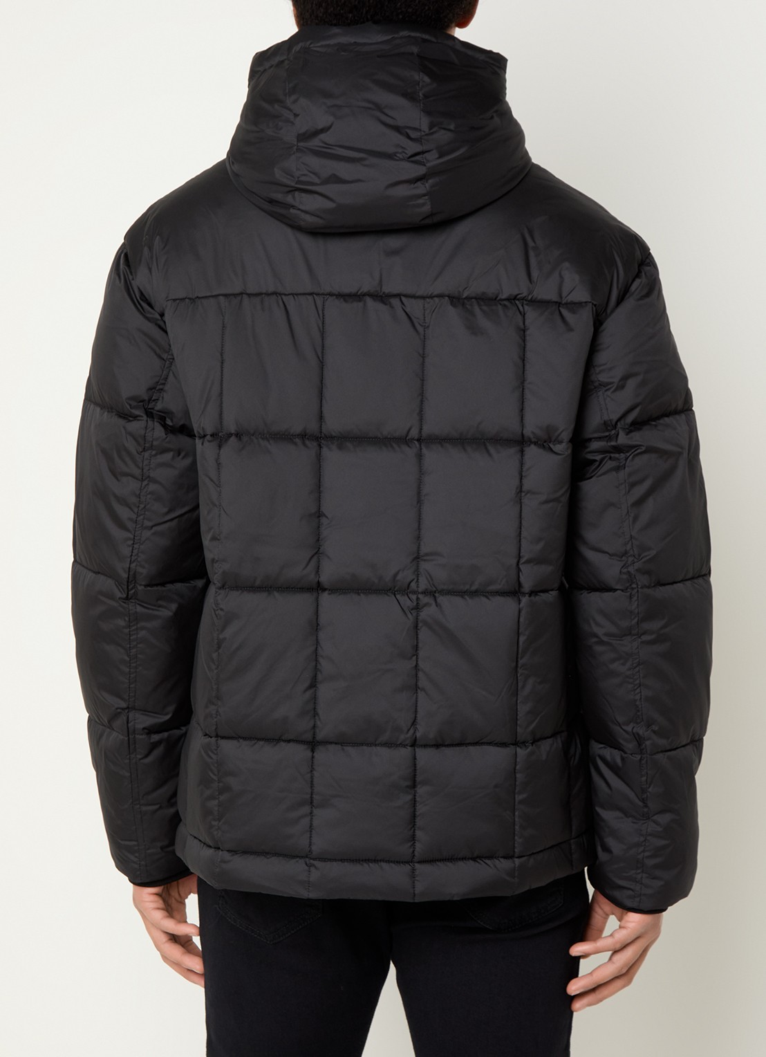 Lyle & Scott Puffer jack met quilt patroon en capuchon • Zwart • de ...