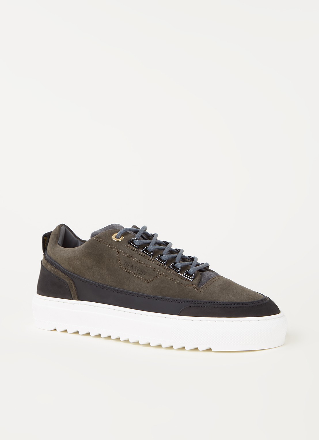 Mason Garments Firenze sneaker van suède met nubuck details ...
