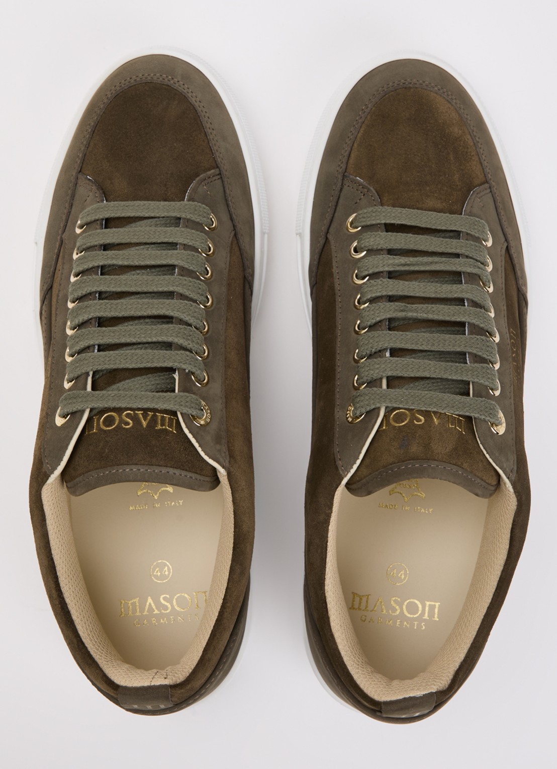 Mason Garments Tia Miscuglio sneaker van suède met details van nubuck ...