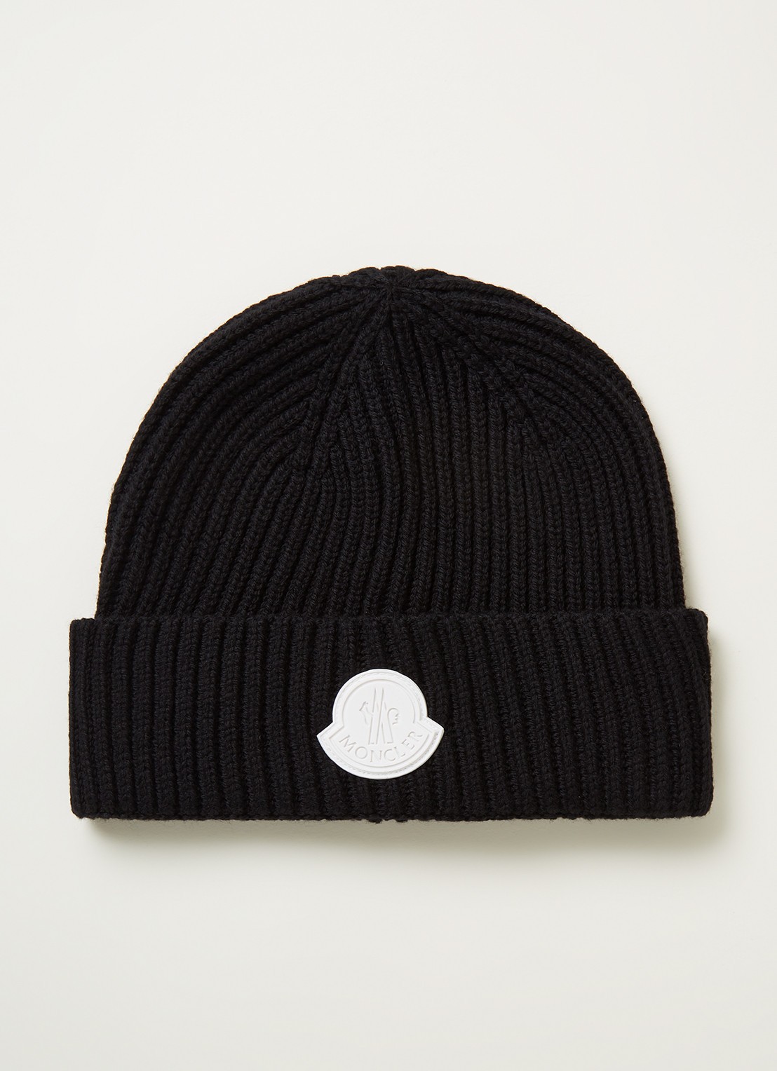Moncler Grofgebreide muts van wol • Zwart • de Bijenkorf