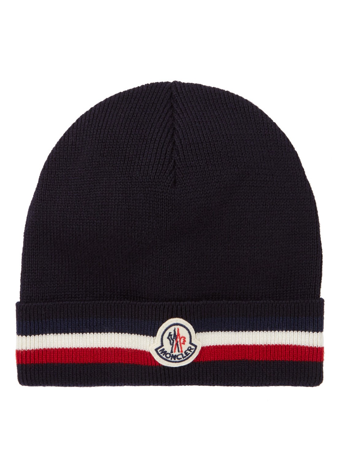 Moncler Muts van wol met logopatch • Donkerblauw • de Bijenkorf