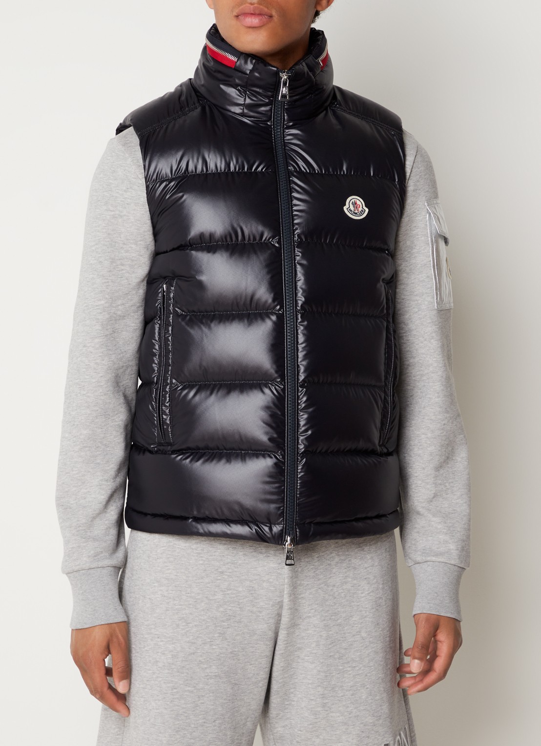 Moncler Ouse bodywarmer met donsvulling en logo • Blauw • de Bijenkorf