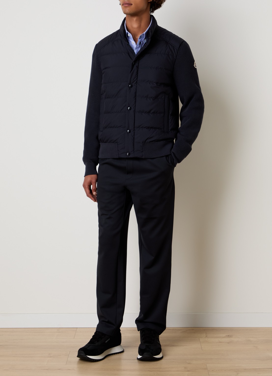Moncler Puffer jack met donsvulling en ritszakken • Donkerblauw • de ...