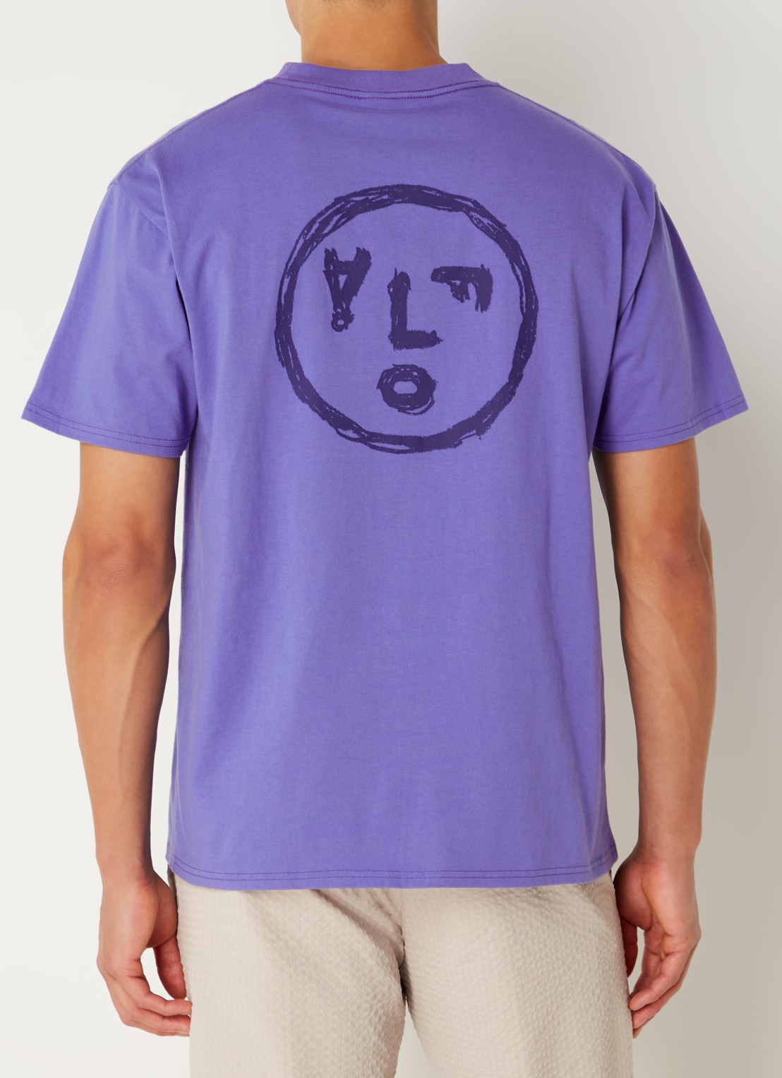 OLAF Face Crayon T-shirt met logo- en backprint • Paars • de Bijenkorf
