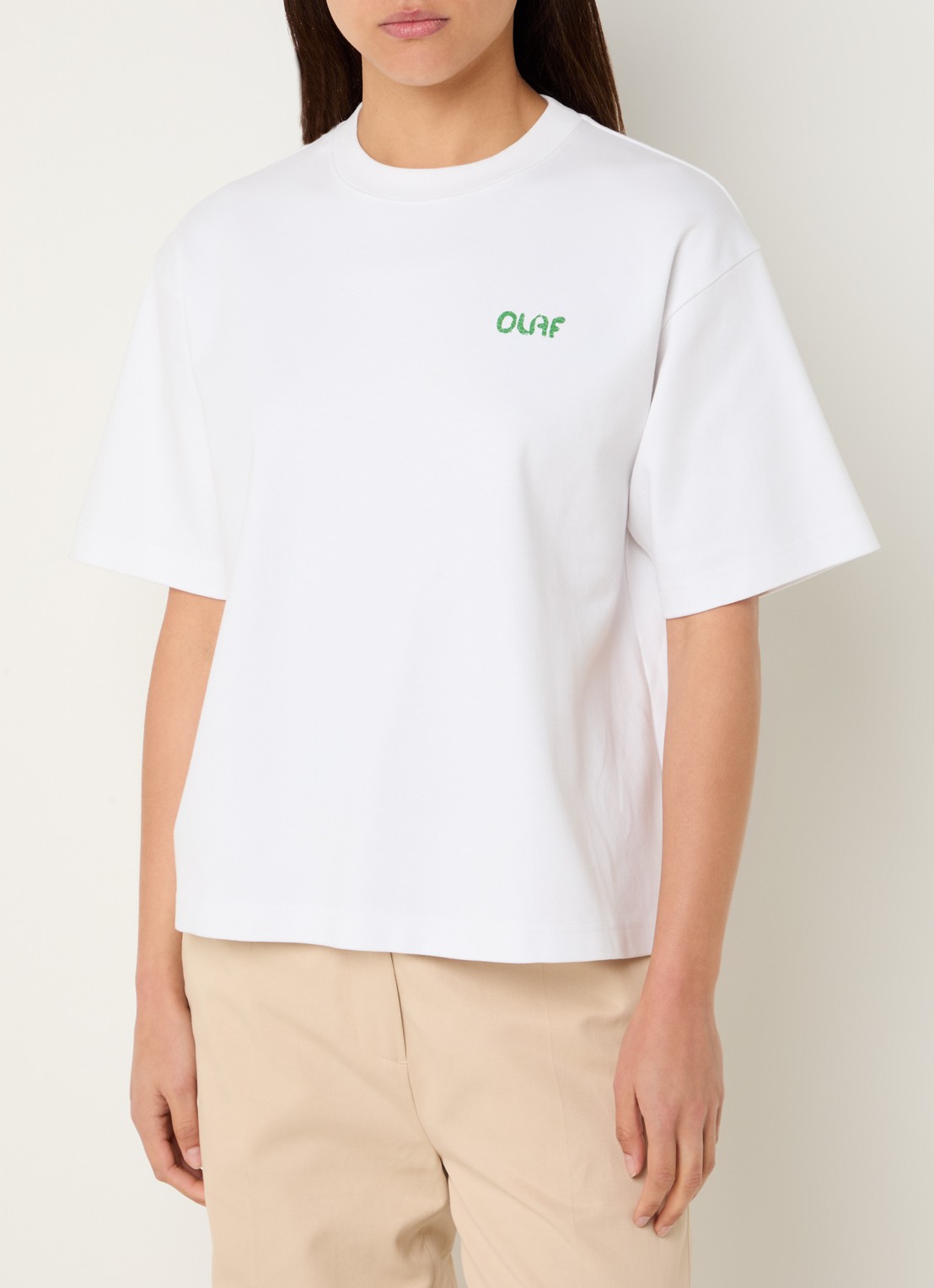 OLAF T-shirt met logo- en backprint • Wit • de Bijenkorf
