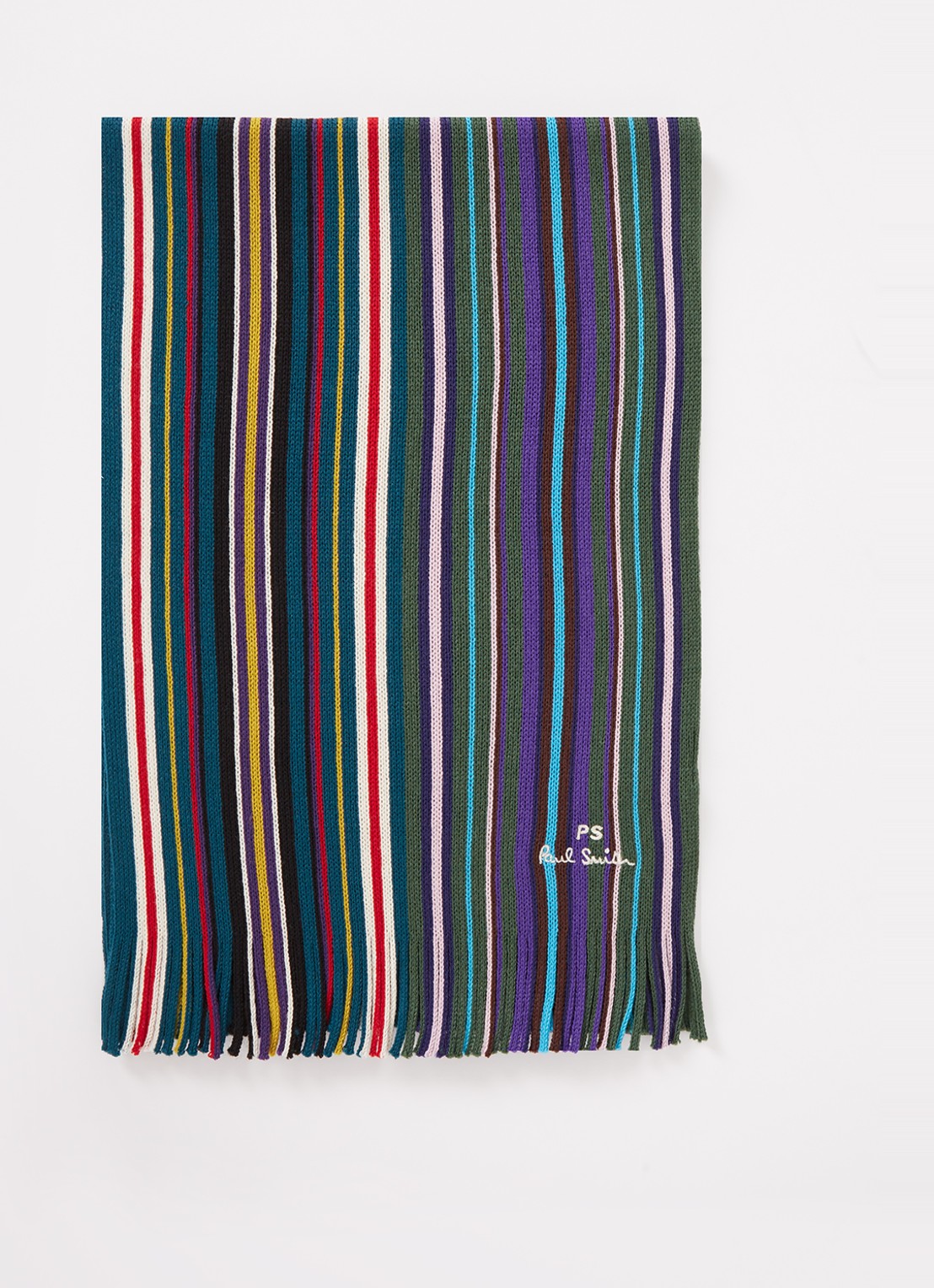 Paul Smith Spectrum Stripe sjaal van wol met streepprint 200 x 30 cm ...