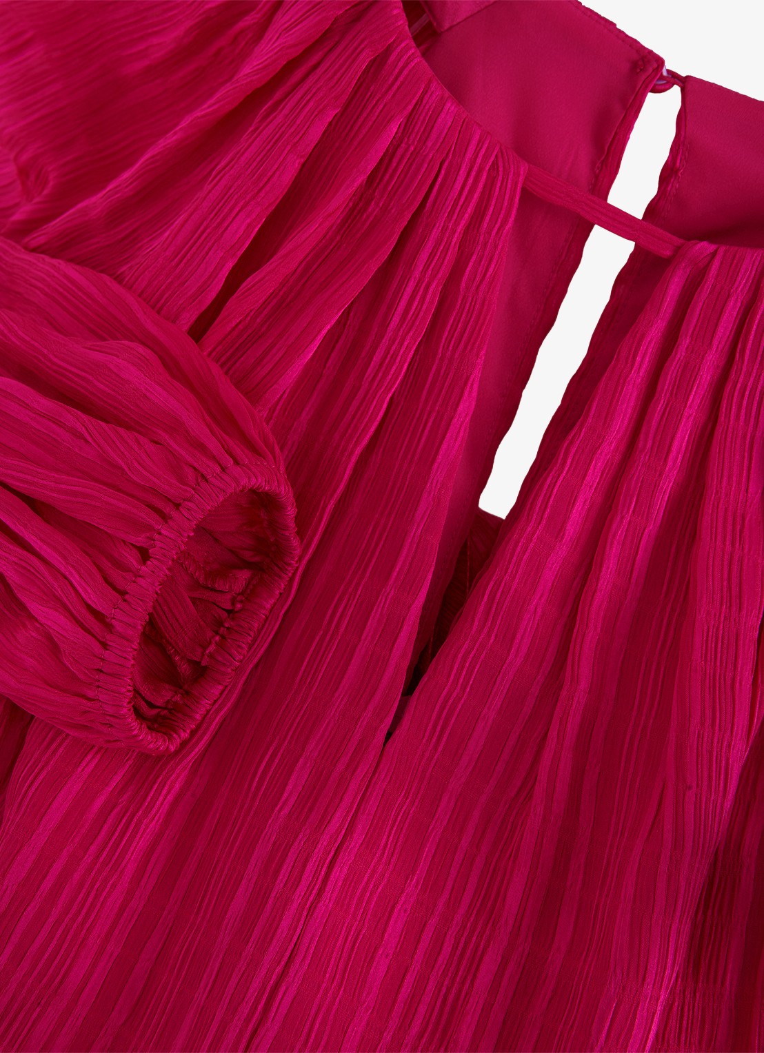 Phase Eight Faye midi jurk met textuur • Donkerroze • de Bijenkorf