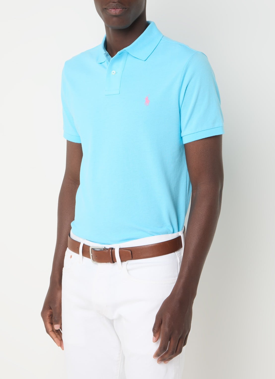 Ralph Lauren Custom slim fit polo van piqué katoen met logoborduring ...
