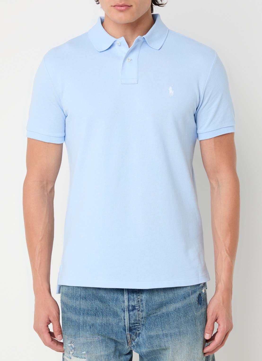 Ralph Lauren Custom slim fit polo van piqué katoen met logoborduring ...
