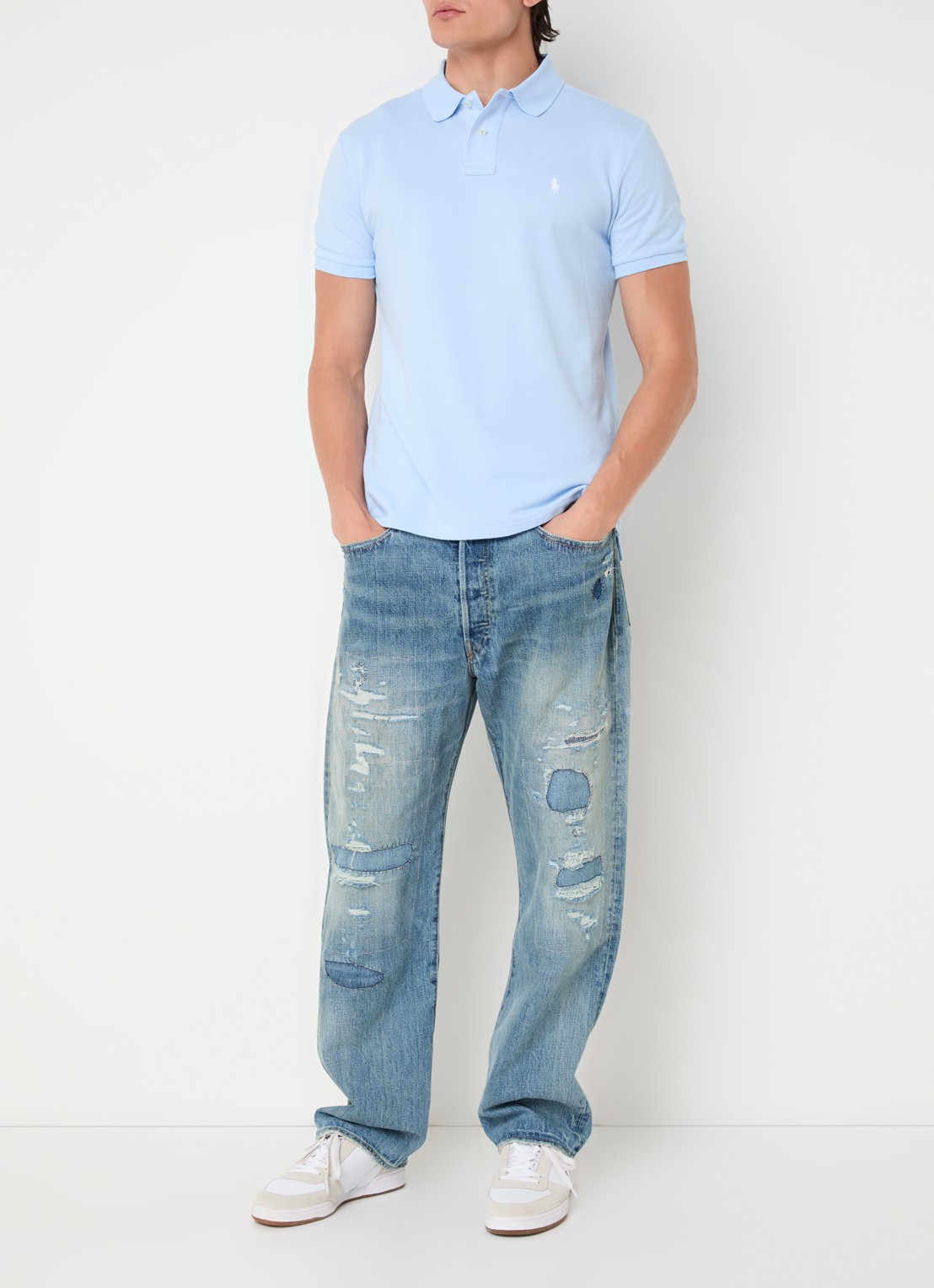 Ralph Lauren Custom slim fit polo van piqué katoen met logoborduring ...