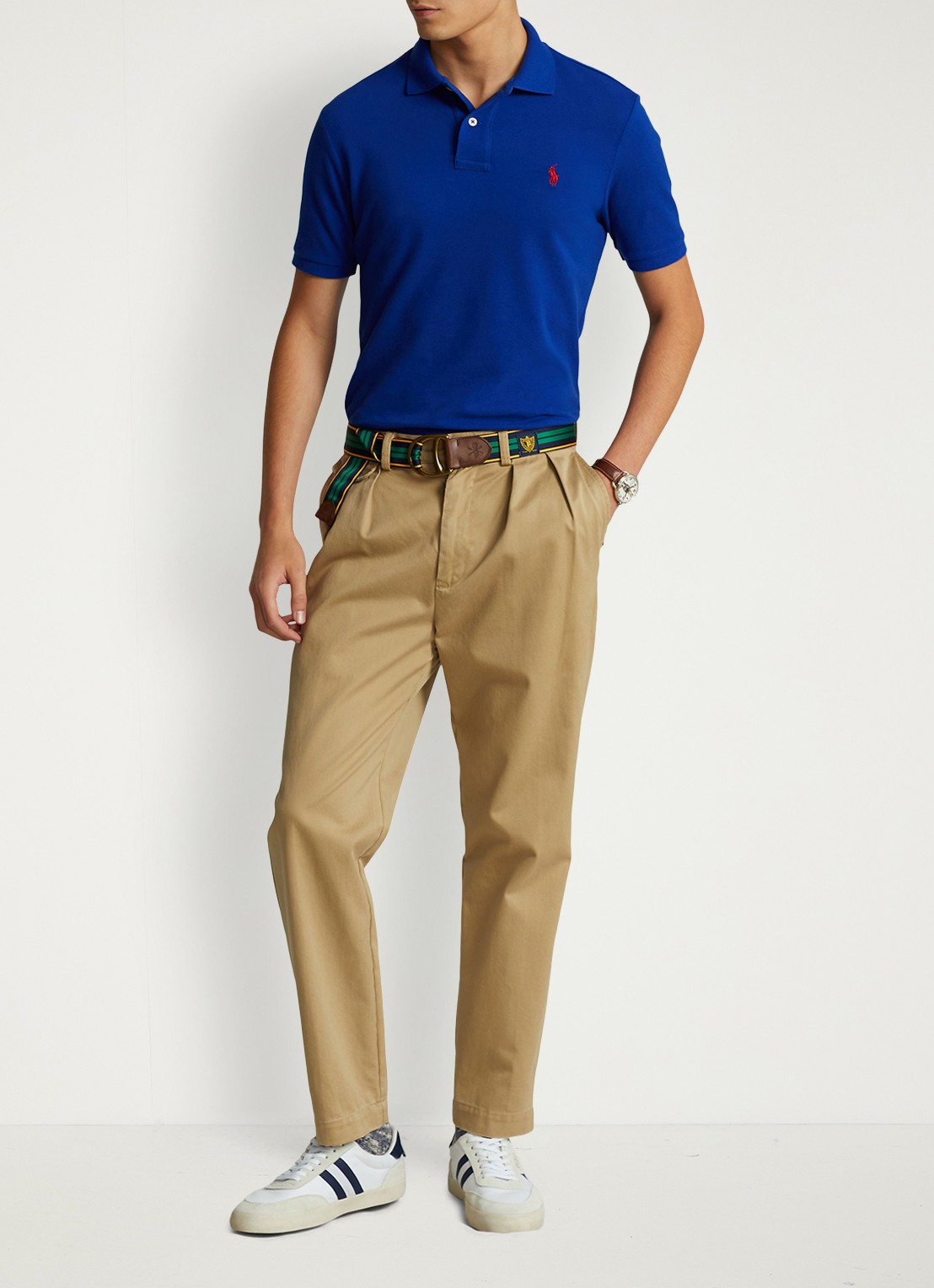 Ralph Lauren Custom slim fit polo van piqué katoen met logoborduring ...