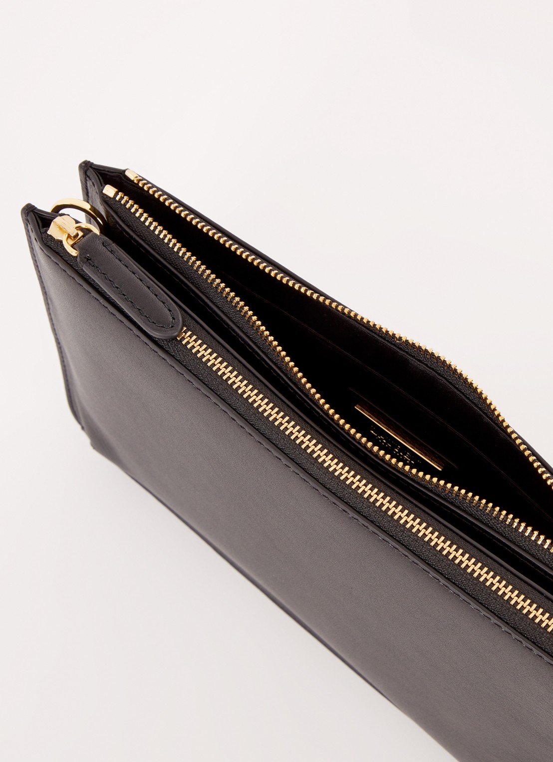 Ralph Lauren Landyn M crossbodytas van leer met afneembare schouderriem ...