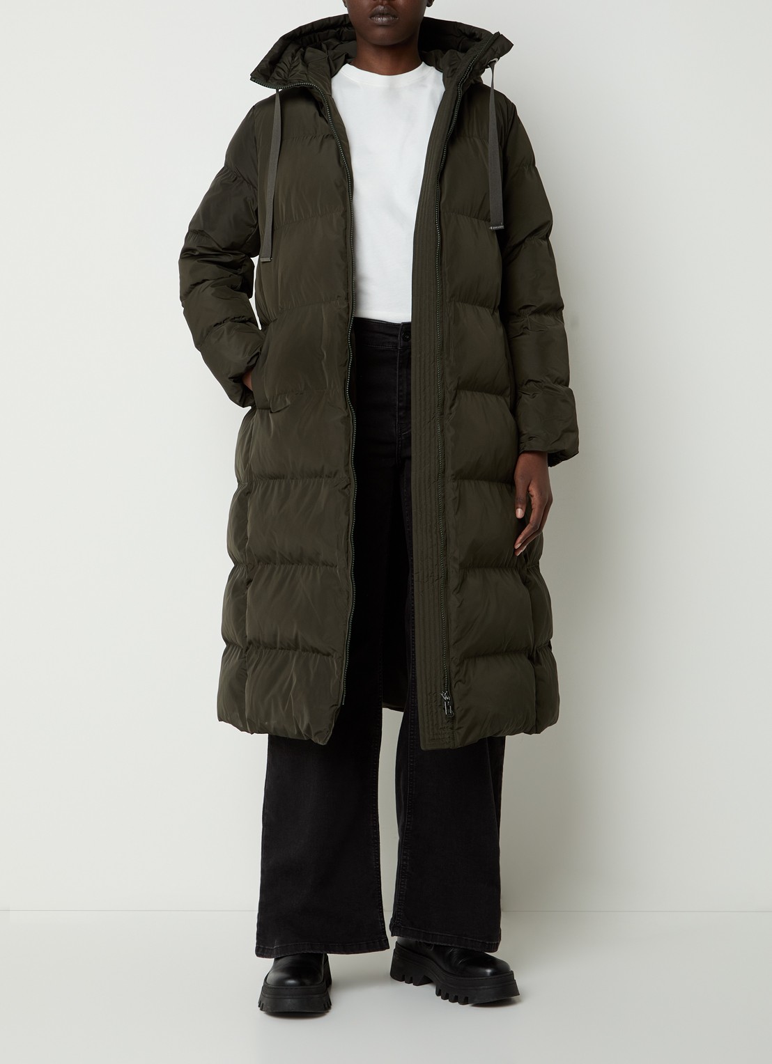 River Woods Puffer jas met steekzakken en capuchon • Bronsgroen • de ...