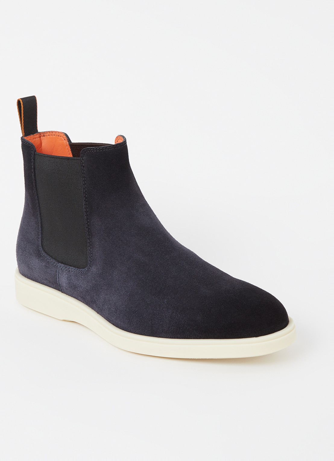 Santoni Detroit chelsea boot van suède • Blauw • de Bijenkorf