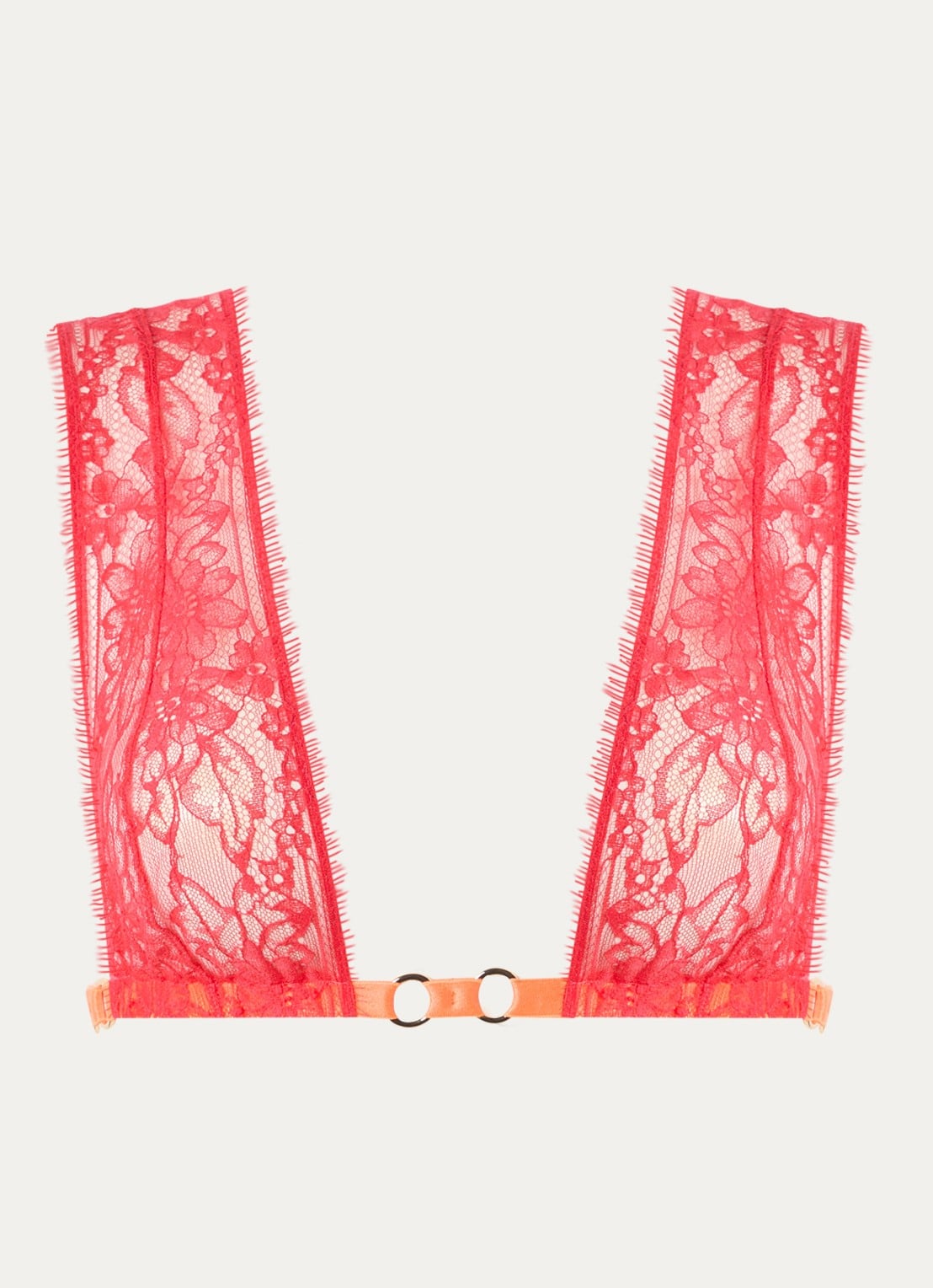 Sarda Lovelace bralette van kant • Koraalrood • de Bijenkorf