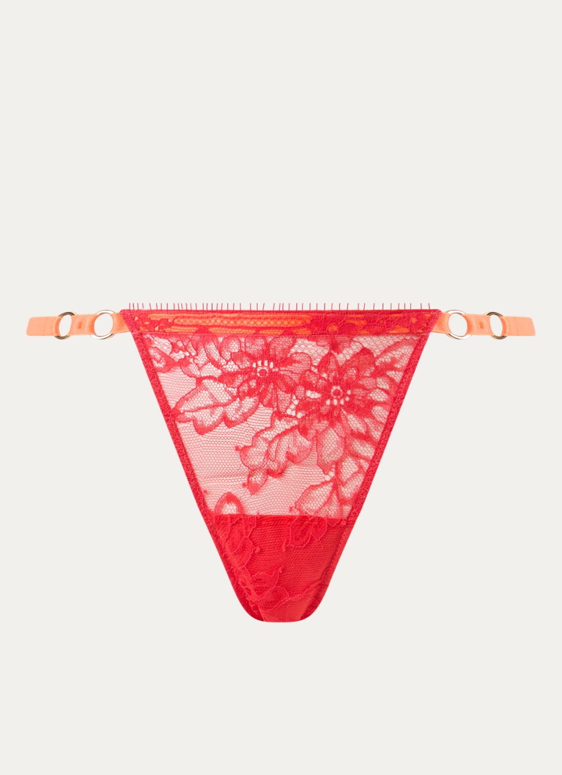 Sarda Lovelace slip van kant • Koraalrood • de Bijenkorf