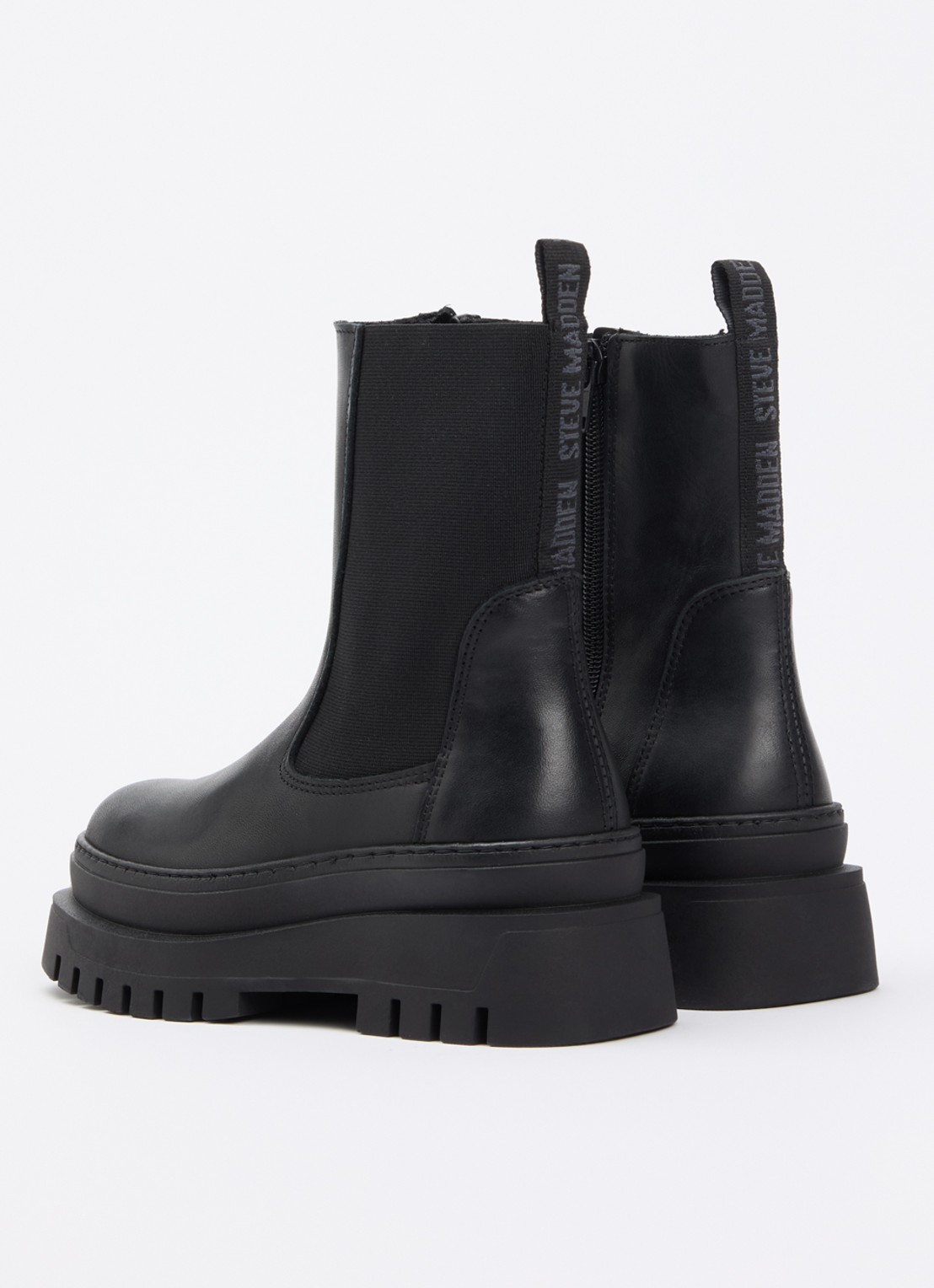 Steve Madden Cassandra chelsea boot van leer • Zwart • de Bijenkorf