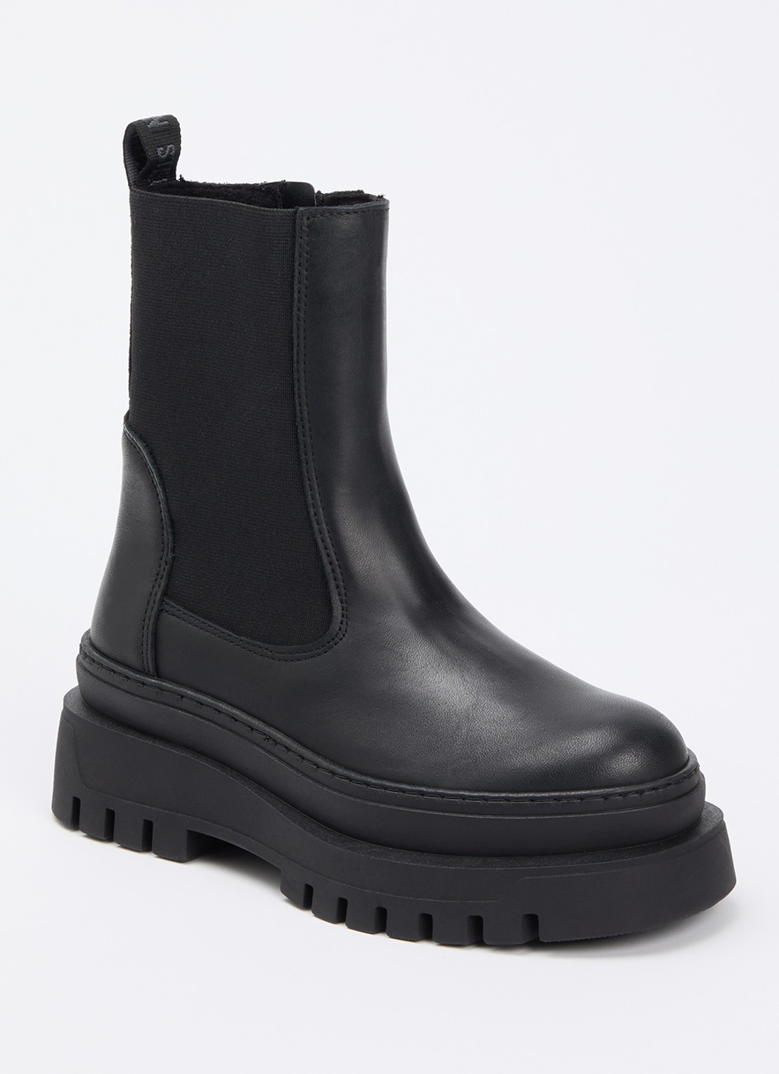 Steve Madden Cassandra chelsea boot van leer • Zwart • de Bijenkorf