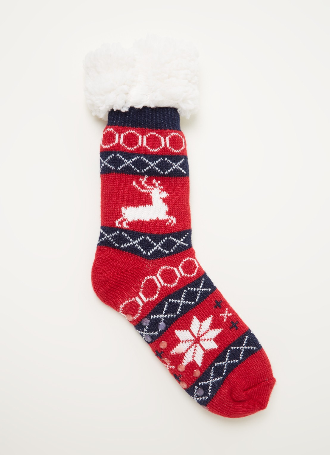 Taubert Lapland kerstsokken met teddy voering en anti-slip • Rood • de ...