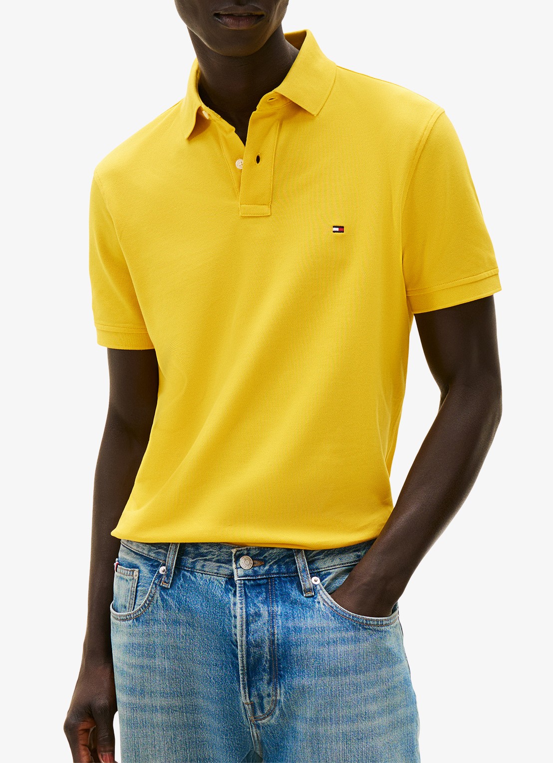 Tommy Hilfiger 1985 Regular Fit Pique Polo Shirt • Morningside Yellow ...